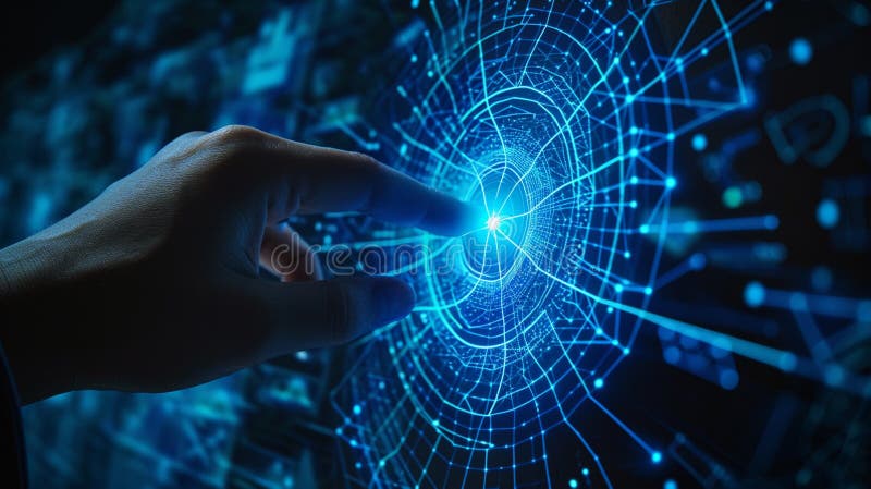 AI Robot and Human Contact in Big Data Network Connection, Data Sharing ...