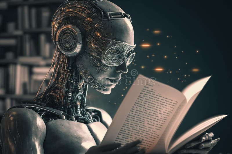 Ai Robot or Android Machine Digital Technology Concept Idea. Neural ...