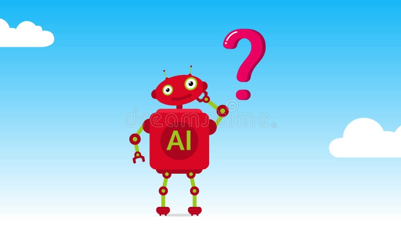 Ai Robot with Question Mark, Frustrated Robot Thinking, Artificial ...