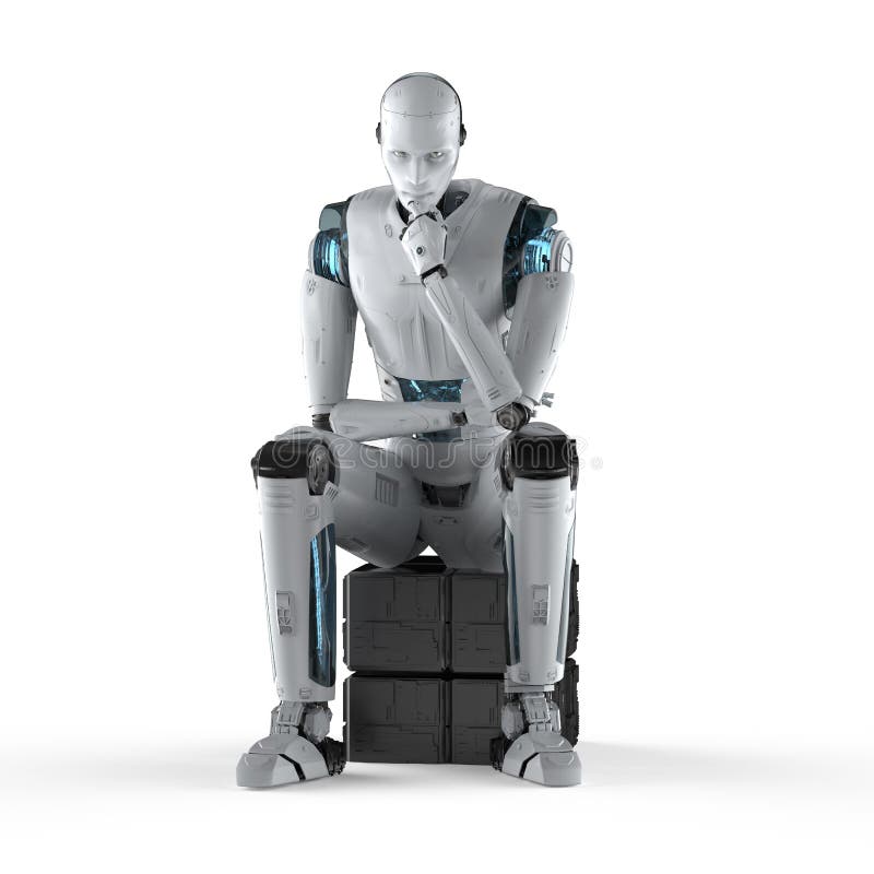 Thinker Robot Stock Illustrations – 336 Thinker Robot Stock ...
