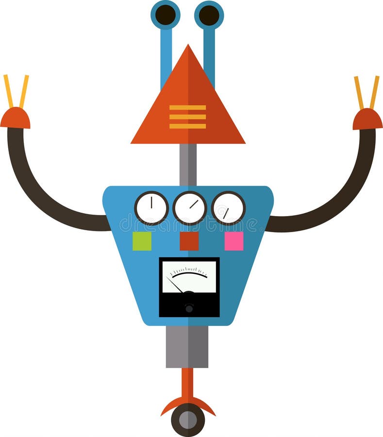 AI Robot Vector Icon Isolated on White Stock Vector - Illustration of ...