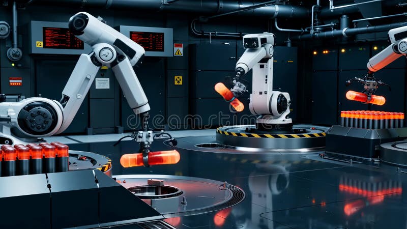 AI Robotic Arms Handle Tasks Stock Video - Video of electronic ...
