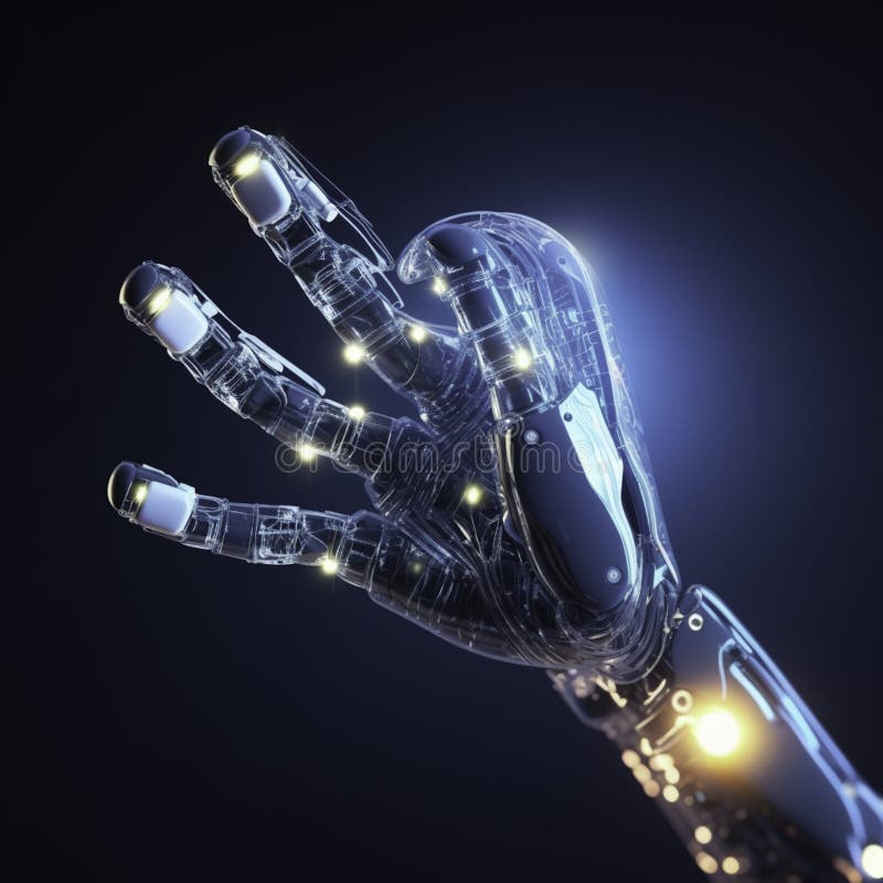 AI Robotic Hand, Created Using AI Tools Stock Illustration ...