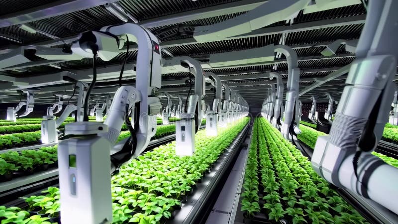 AI Robotic Vertical Farming System Stock Video - Video of indoor ...