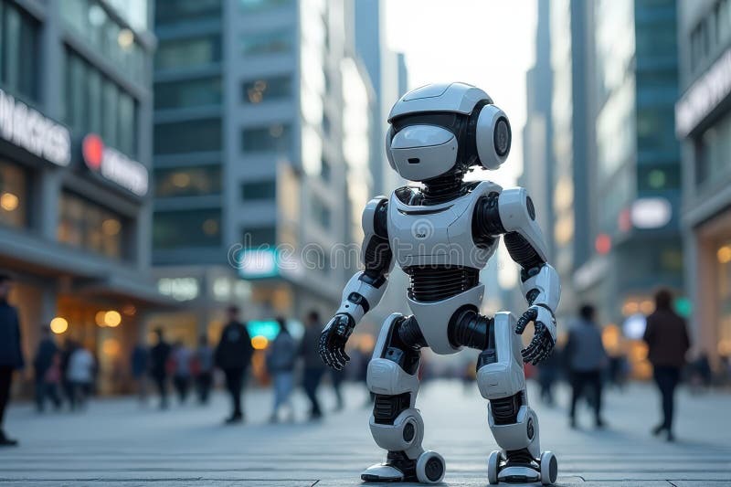 AI Robotics - Futuristic Adventures Stock Illustration - Illustration ...