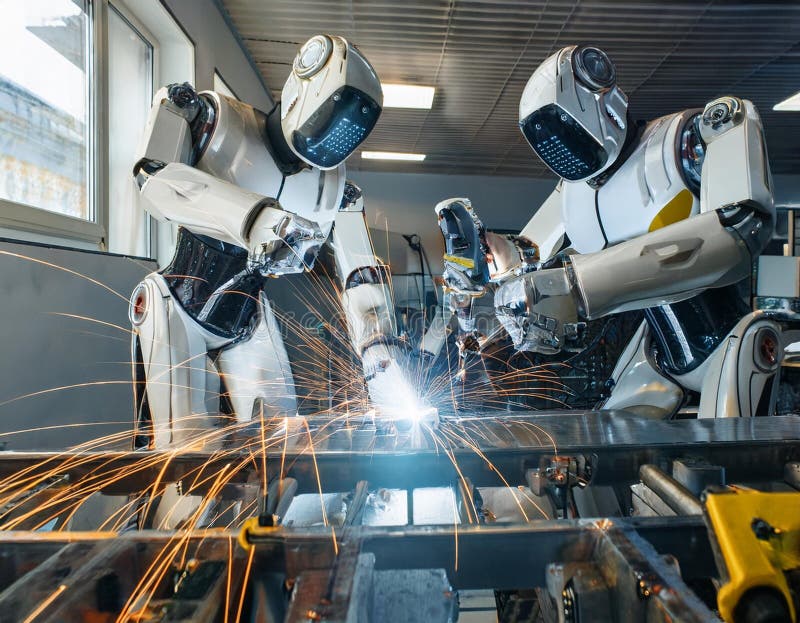 AI Robots and Androids Work with Many Tools in Manufacturing and ...