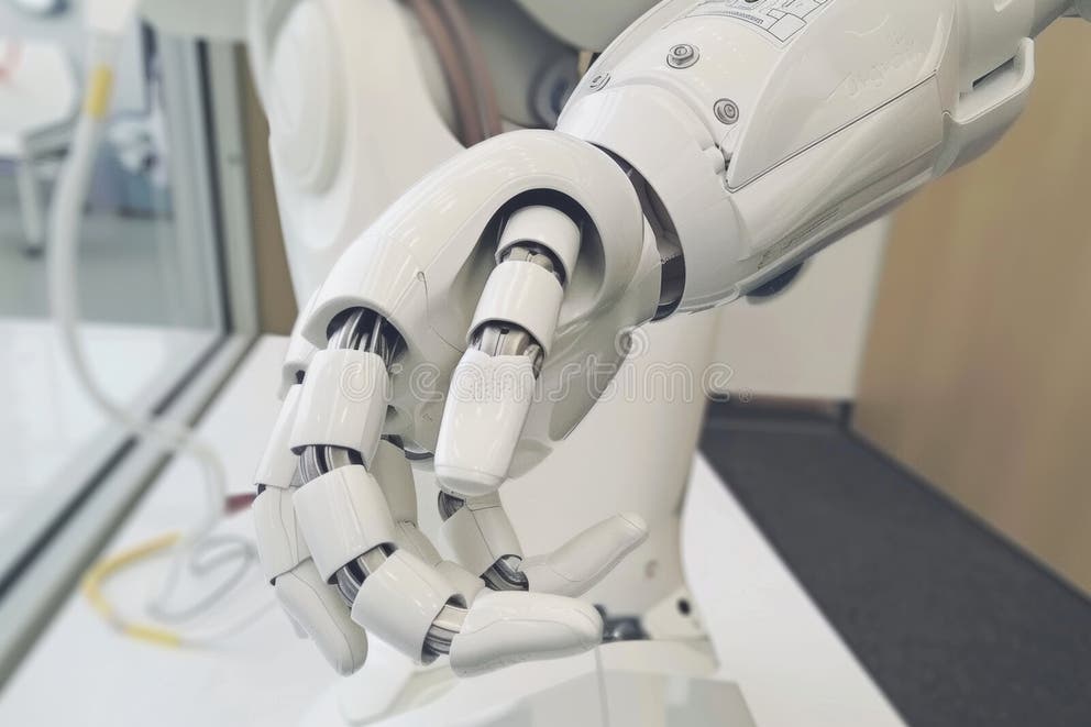 Ai Robots at Office Desk. Impact of Artificial Intelligence on ...