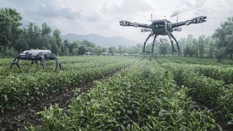 Ai Robots Transforming Agriculture Farm Fields Drone and Robot ...