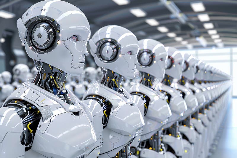 Ai Robots Working at Office Desk. Impact of Artificial Intelligence on ... Ai Robots Working at Office Desk. Impact of Artificial Intelligence on ...