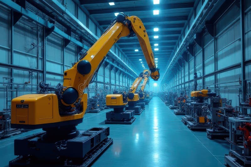 AI S Impact on Industrial Automation Stock Illustration - Illustration ...