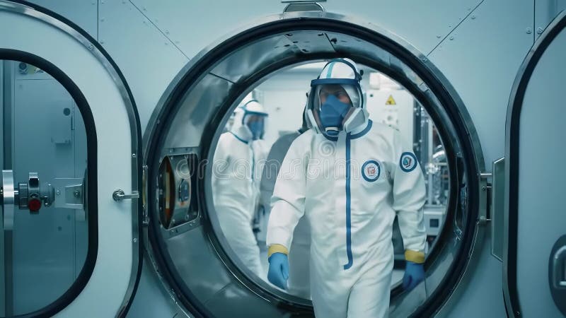 AI Scientists in Suits Inside Lab Chamber Stock Video - Video of ...