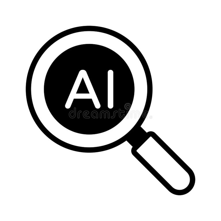 Ai Search, Artificial Intelligence Search Icon in Modern Style Stock ...