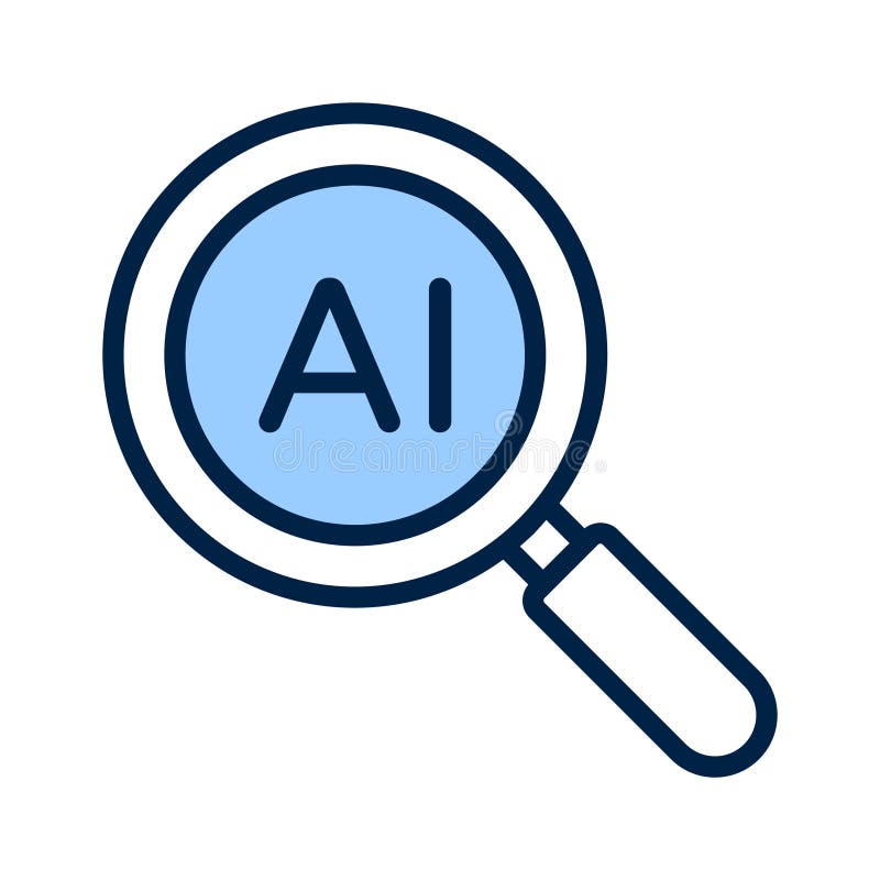 Ai Search, Artificial Intelligence Search Icon in Modern Style Stock ...