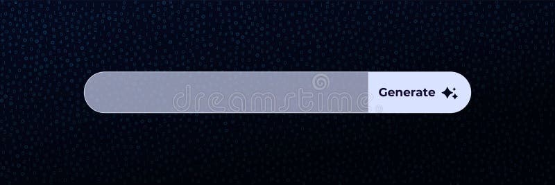 Ai Search Bar with Generate Button for Artificial Intelligence User ...