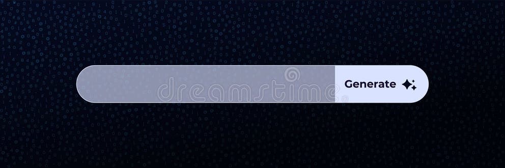 Ai Search Bar with Generate Button for Artificial Intelligence User ...