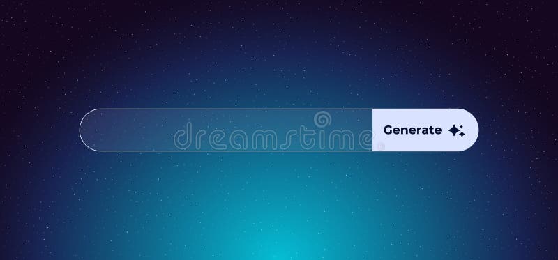Ai Search Bar and Generate Button with Sparkle Icon for Seamless User ...