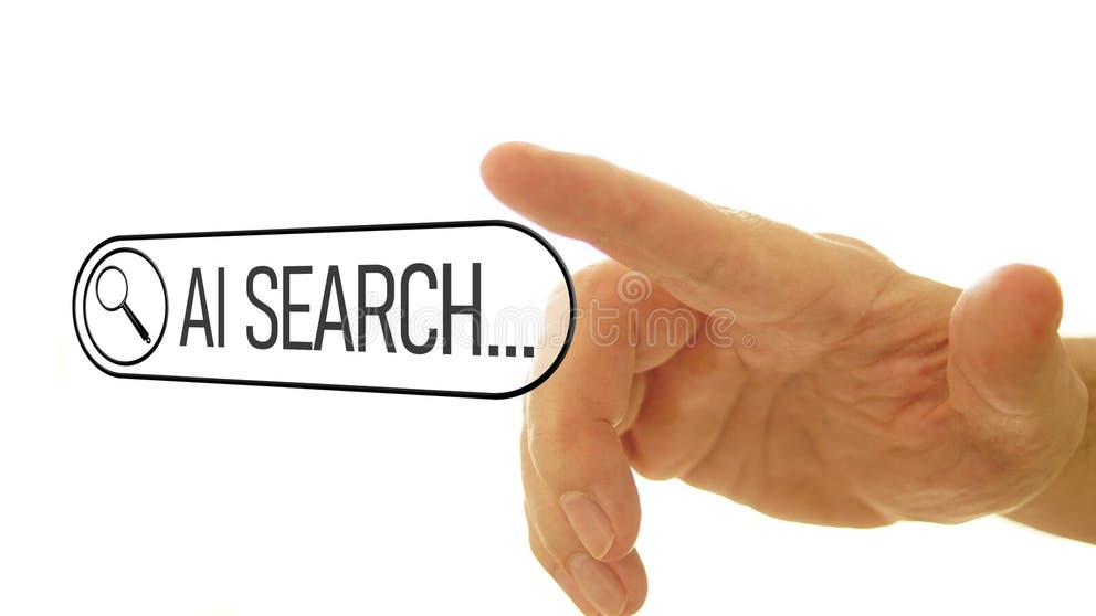 AI Search Engine Technology is Shown with Artificial Intelligence ...