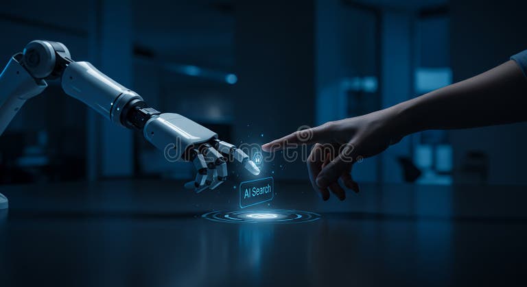 AI Search: Human & Robot Touch Future, Innovation, Tech, Automation, Digital Transformation ...