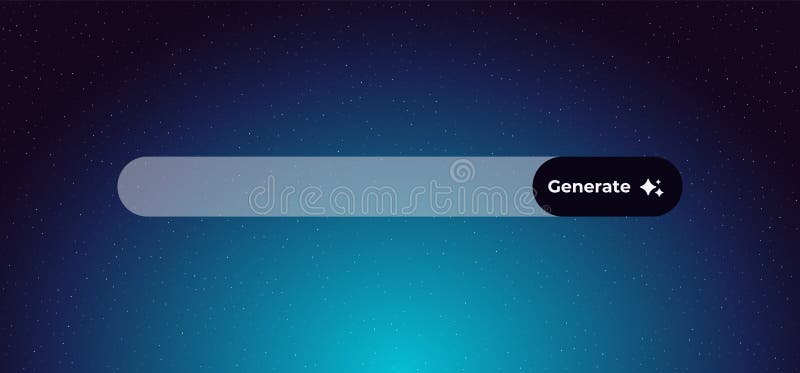 Ai Search Interface with Generate Button Featuring Futuristic Design ...