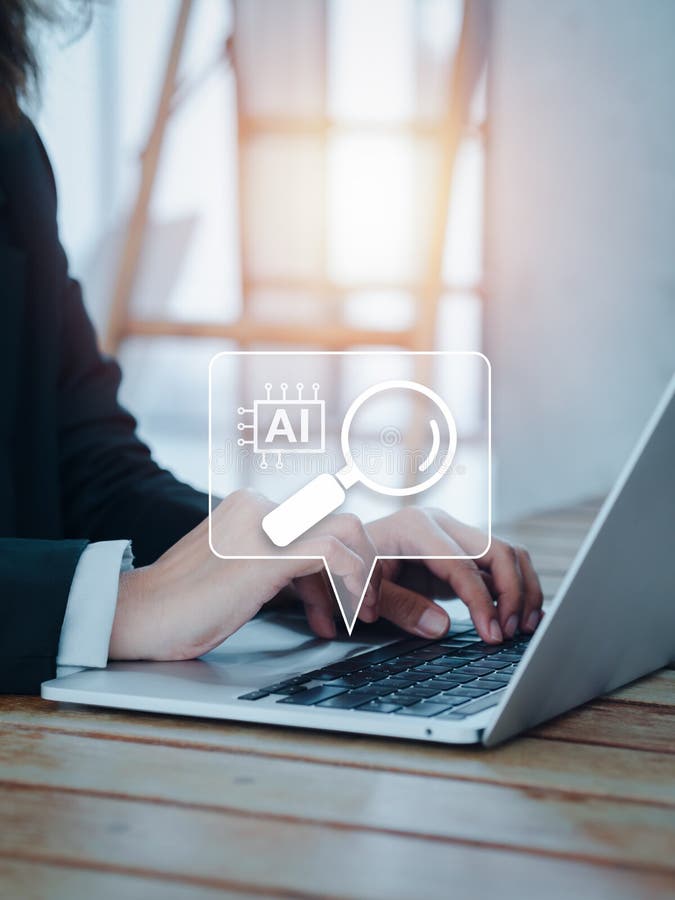 AI Searching Concept. Data Search Optimization by Artificial ...