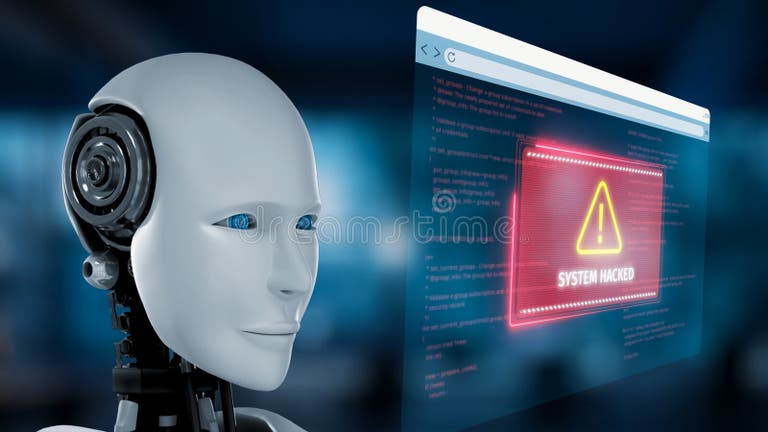 AI Securing Business with Advanced Cybersecurity Systems. Kernel Stock Photo - Image of crime ...