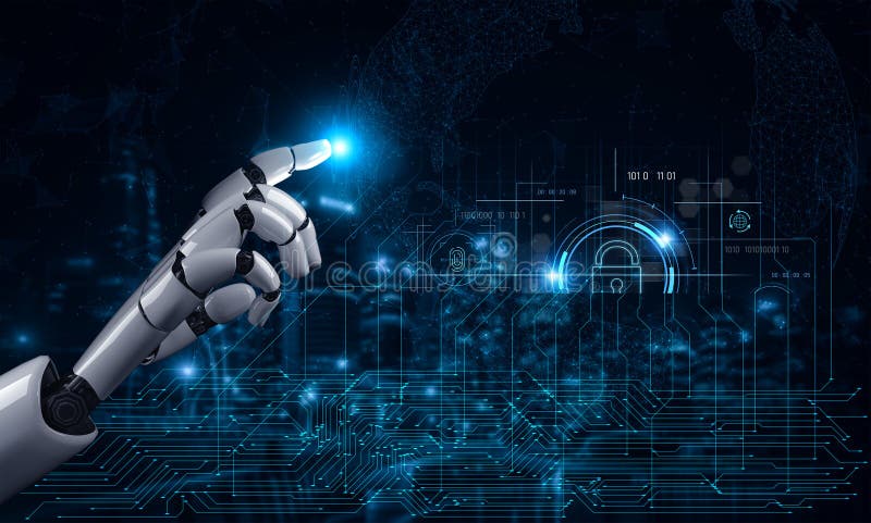 AI Securing Digital Access with Biometric Cybersecurity Layer Vouch Stock Image - Image of ...