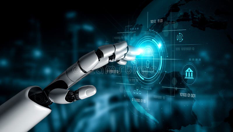 AI Securing Digital Access with Biometric Cybersecurity Layer Vouch Stock Photo - Image of ...