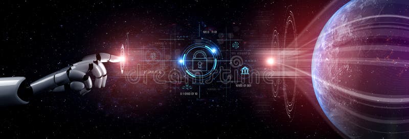 AI Securing Digital Access with Biometric Cybersecurity Layer Vouch Stock Image - Image of ...