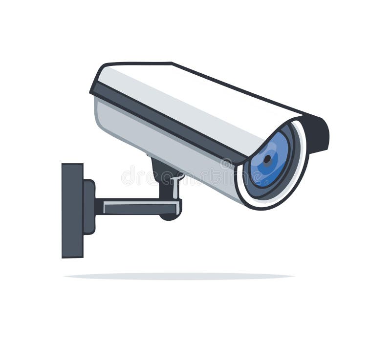 A AI Security Camera Simple Illustration Stock Vector - Illustration of ...