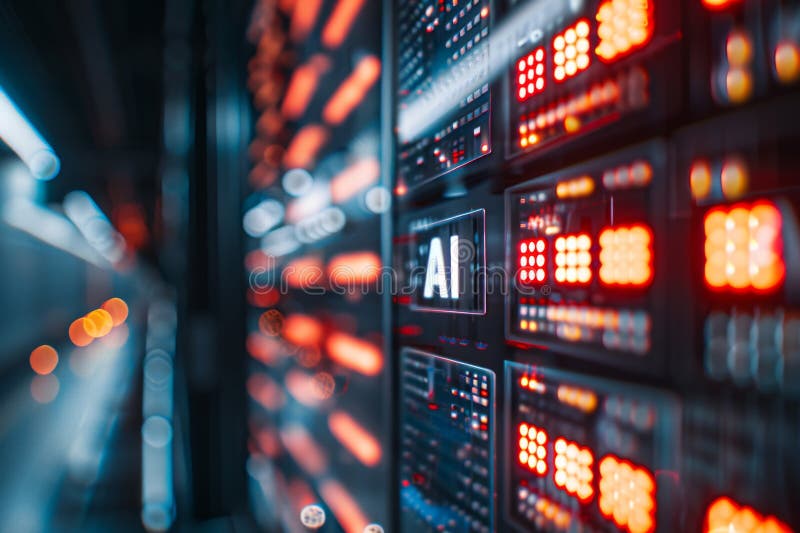 AI Server in Data Center, Modern Technology, Digital Innovation ...