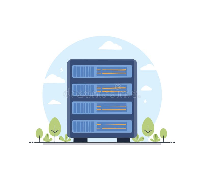 A AI Server Simple Illustration Stock Vector - Illustration of ...