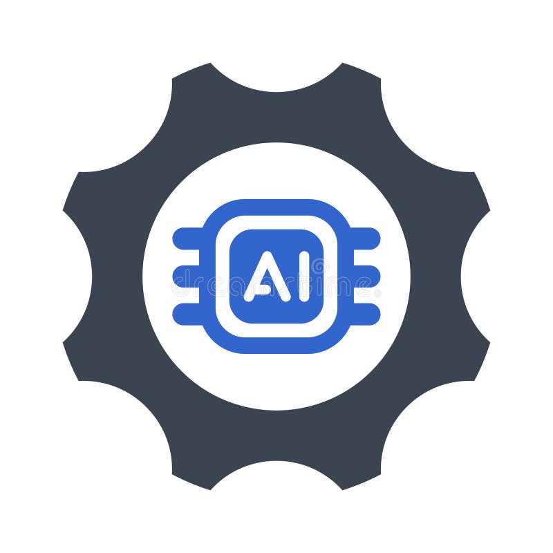 Ai setting icon stock illustration. Illustration of intelligence ...