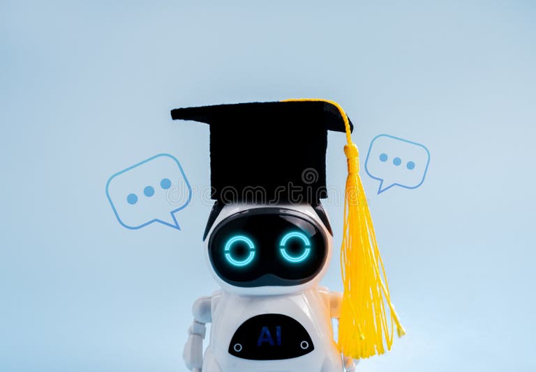 AI Smart Learning, Artificial Intelligence Assistant Technology Concept ...