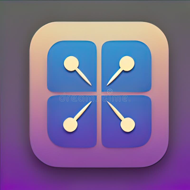 Ai Software Software App Style Icon. Generative AI. Stock Illustration ...