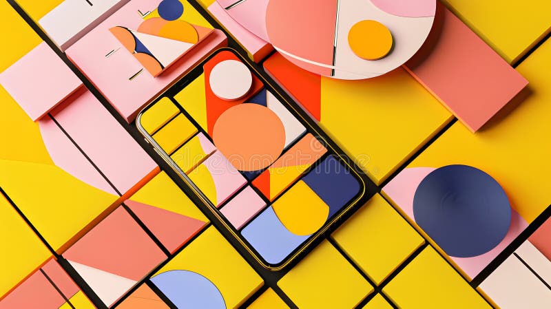 AI Software Generating Color Palettes and Mood Board. Stock ...