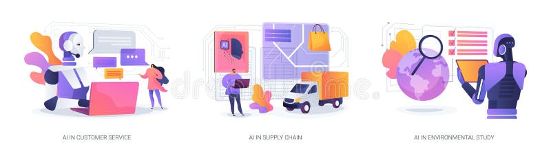 AI Solutions for Efficiency Abstract Concept Vector Illustrations ...