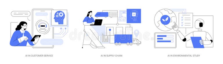 AI Solutions for Efficiency Abstract Concept Vector Illustrations ...