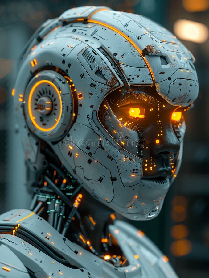 AI Specialist Programming Robotics Automation System the Glow of Algorithms Blurs with Robotics ...