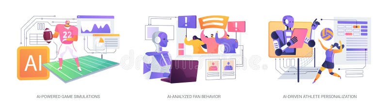 AI in Sports Abstract Concept Vector Illustrations. Stock Vector ...