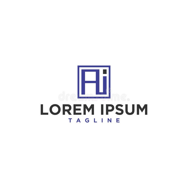 Ai or Ia Square Logo Design Inspiration Stock Vector - Illustration of ...