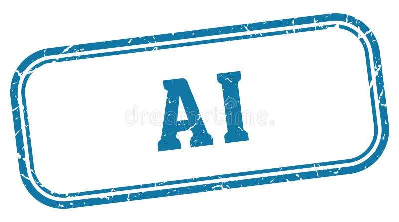 Ai Stamp. Ai Rectangular Stamp on White Background Stock Vector ...