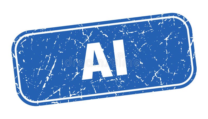 Ai Stamp. Ai Square Grungy Isolated Sign Stock Vector - Illustration of ...