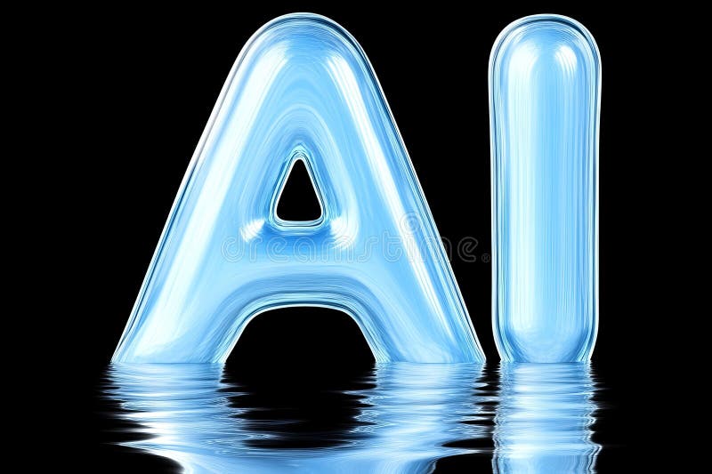 AI Stock Text on a Black Backdrop Stock Photo - Image of artificial ...
