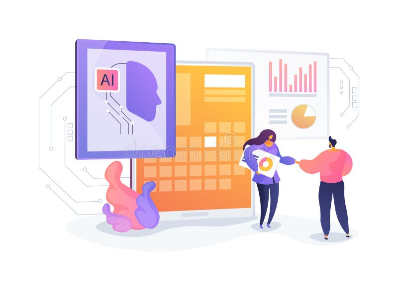 AI-Streamlined Sales Appointment Support Abstract Concept Vector ...