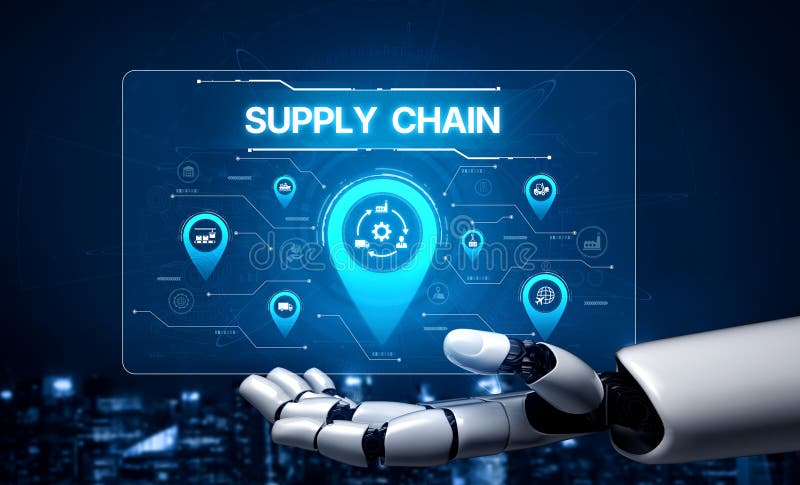 AI Streamlines Supply Chain Using Network Visualization Spline Stock ...