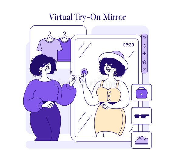 Ai Stylist. Flat Vector Illustration Stock Vector - Illustration of ...