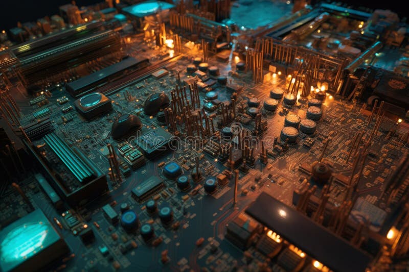 AI Supercomputer Chrome, Insane Level of Detail Throughout Circuitry by ...