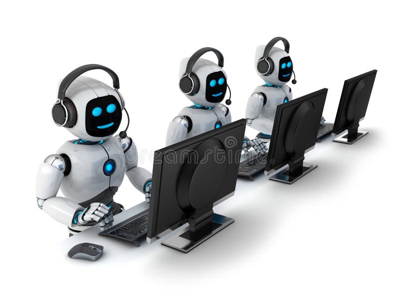 AI support centre stock illustration. Illustration of headphones - 29319851