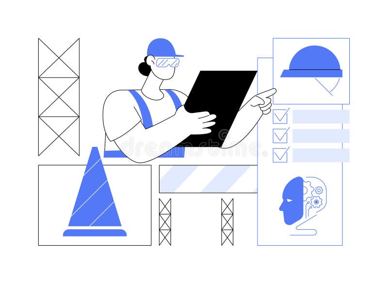 AI-Supported Workforce Safety Abstract Concept Vector Illustration ...