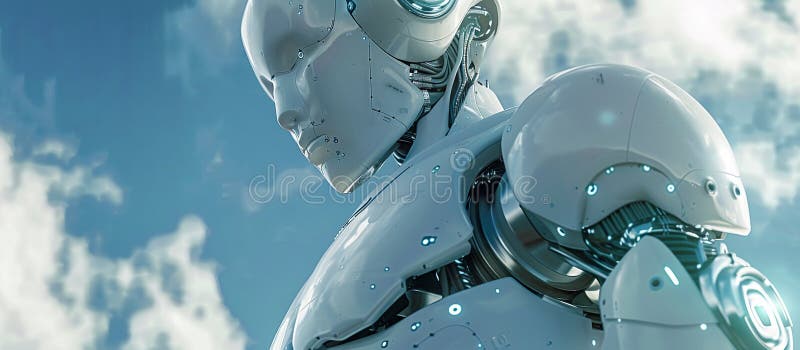 AI Supporting Human in Precision Digital Modeling Stock Illustration ...